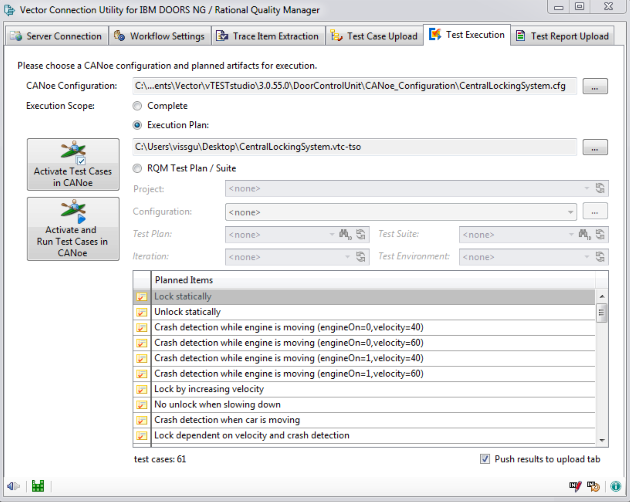 IBM RQM Connection Utility 3.0.0 for vTESTstudio and CANoe